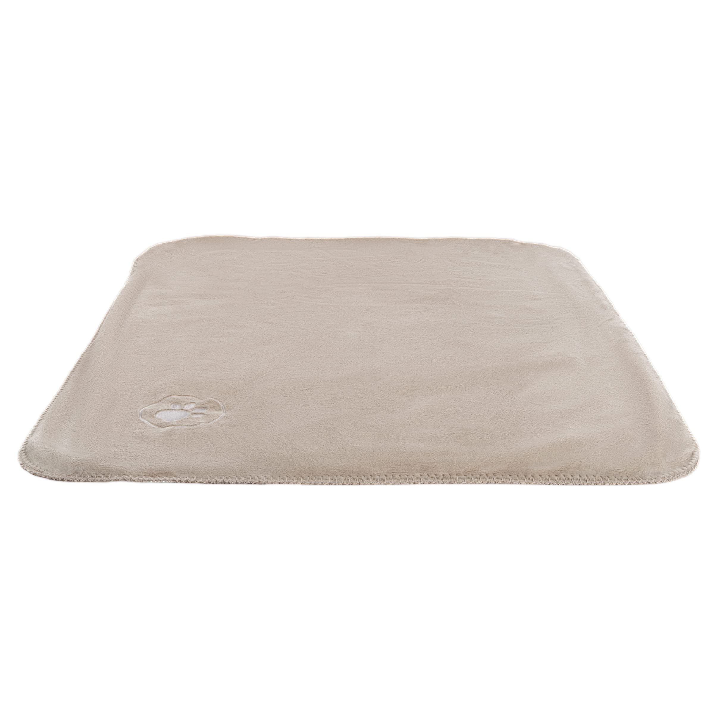 PETMAKER Waterproof Pet Blanket - 30x40-Inch Reversible Sherpa Fleece Throw Protects Couches, Cars, and Beds from Spills, Stains, and Fur (Tan)