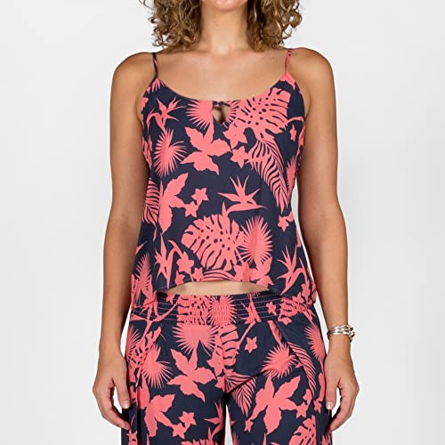 Salt Life Hidden Oasis Tank Short Sleeveless Relaxed Fit Shirt, Washed Navy, X-Small