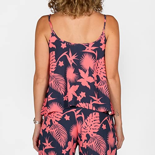 Salt Life Hidden Oasis Tank Short Sleeveless Relaxed Fit Shirt, Washed Navy, X-Small