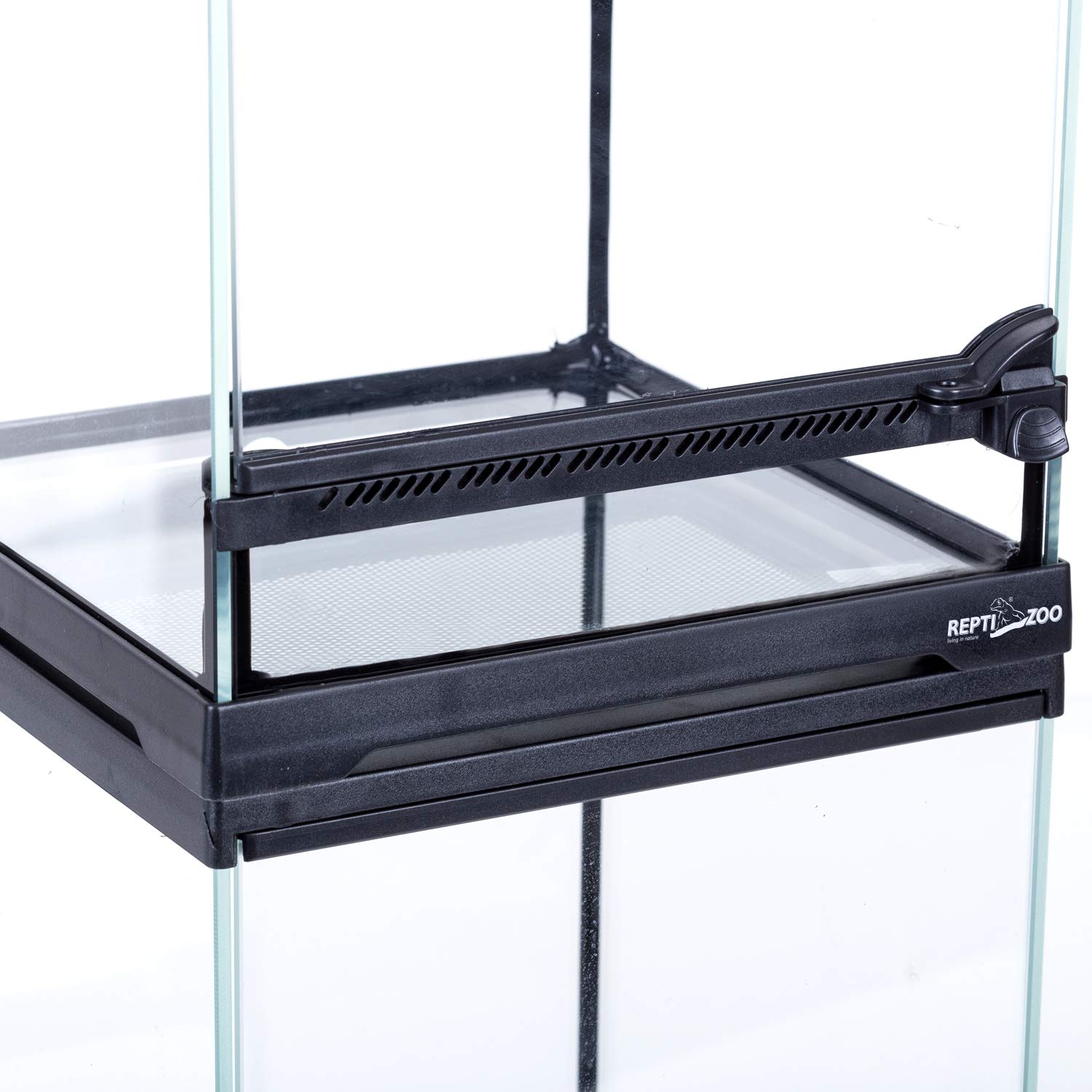 REPTIZOO Mini Reptile Glass Terrarium Tank 8"x8"x8", Front Opening Door Full View Visually Appealing Mini Reptile or Amphibians Glass Habitat