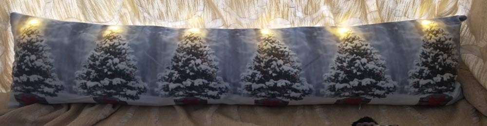 Jumbl Lighted LED Velvet Christmas Tree Wind Stopper - 35 Inch