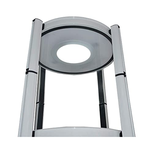 81 in Portable Display Case Set 5-Layer Circle Quick Installation Potable Twister Tower Portable Trade Show Counter with Twist and Fold Design- Stand Only (White)