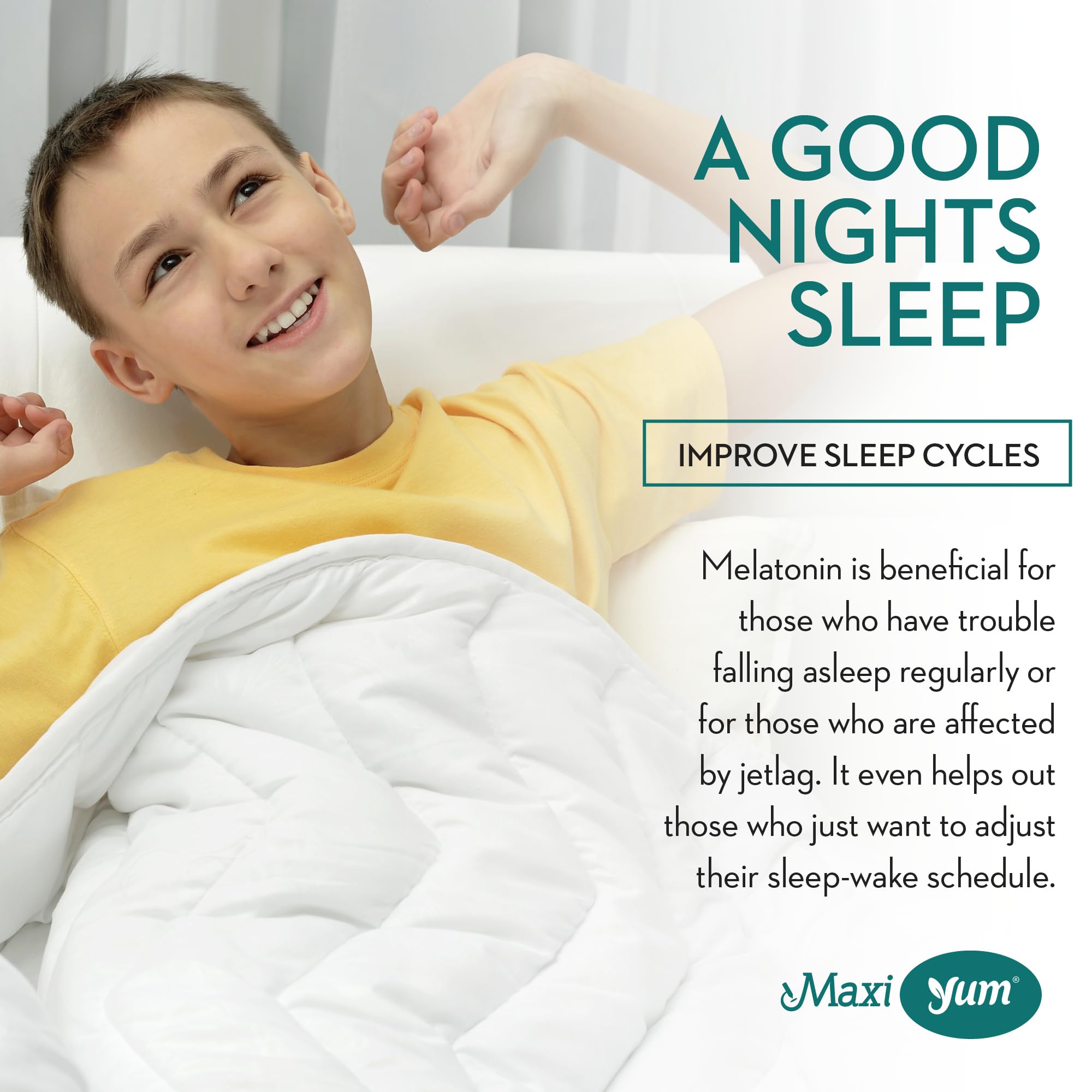 Melatonin Gummies for Kids - 1mg Chewable Melatonin Gummy - Restful Nighttime Support Supplement - Children and Adult Melatonin Gummies 1mg, 60 Count (60 Count, Gummies)