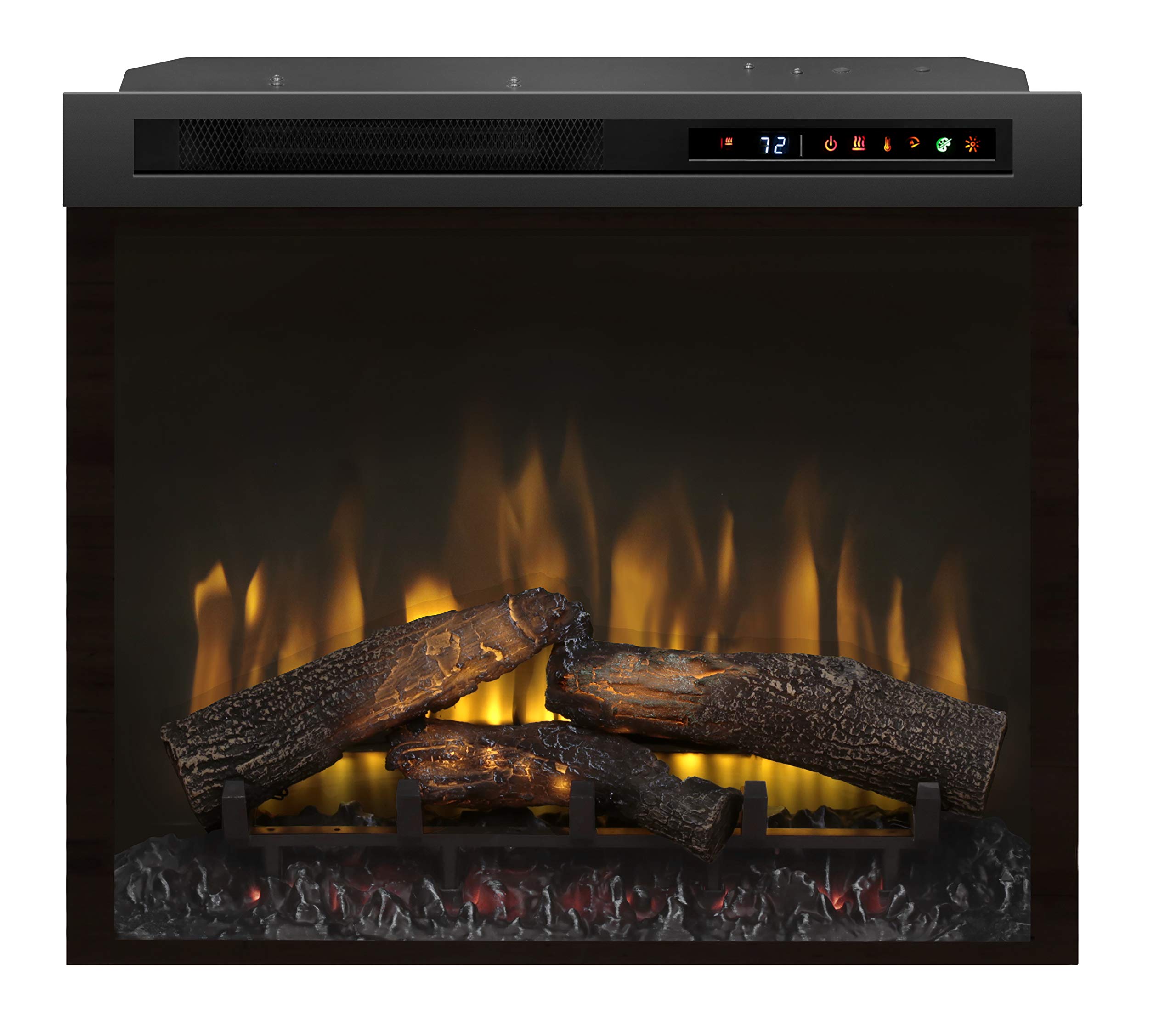 Dimplex 28 Inch Built-in Electric Fireplace - Multi-Fire XHD Firebox with Logs and Realistic Multi-Color Flames | Model: XHD28L
