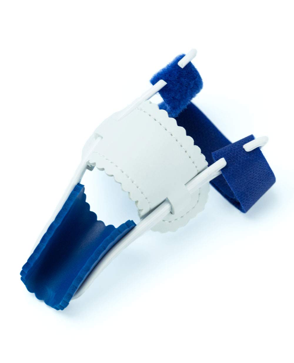 Sole Essentials Bunion Night Splint, Supports and Realigns Big Toe, White/Blue, Universal-Left