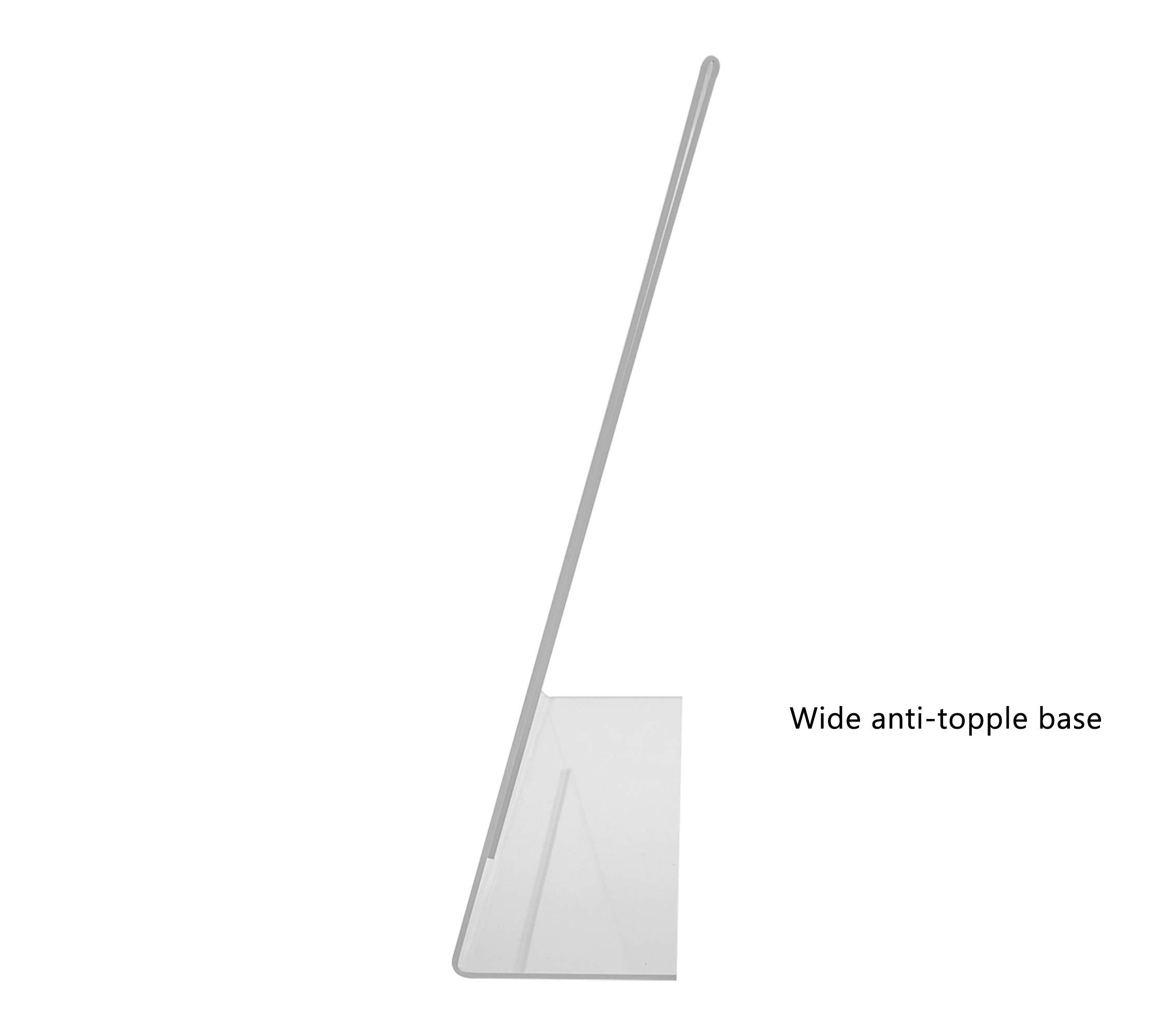 Marketing Holders 5 Pack Large Store Sign Holder 14" x 11" Horizontal Frame Advertisement Flyer Notice Display Counter Side Load Slant Back