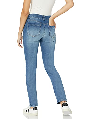 Democracy Women's Ab Solution Straight Leg Jean, Blue, 12