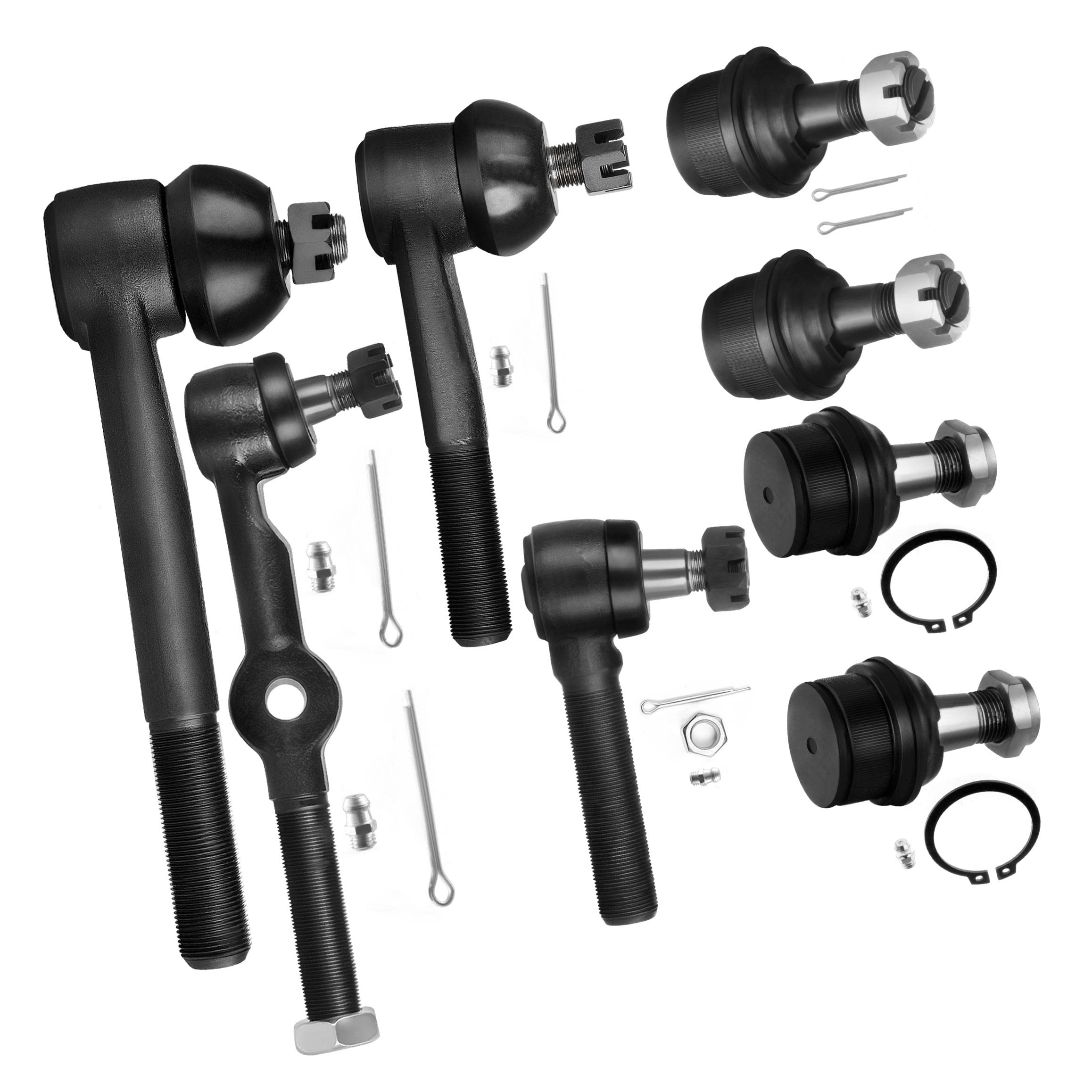 SCITOO 8pcs Front Suspension Kit Inner Outer Tie Rod End Lower Upper Ball Joint Fit 1987-1991 for Chevy Blazer K5 Blazer K10 K20 Suburban V10 V20 for GMC Jimmy K1500 K2500