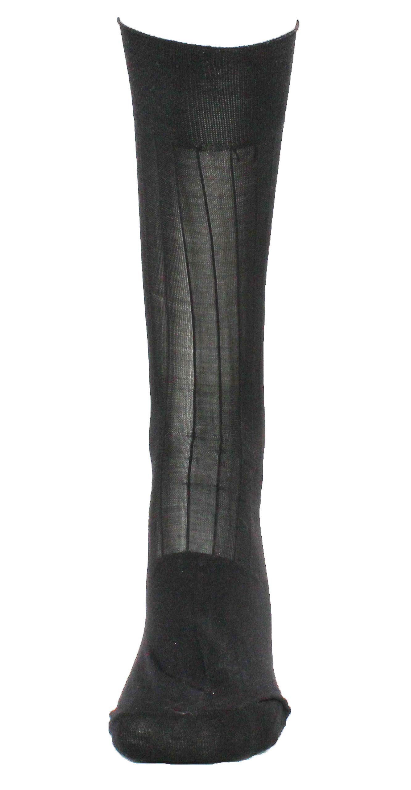 Mona's Choice 3-Pack Mens Silk Dress Socks/Mens Sheer Dress Socks/Mens Nylon Dress Socks (Black)