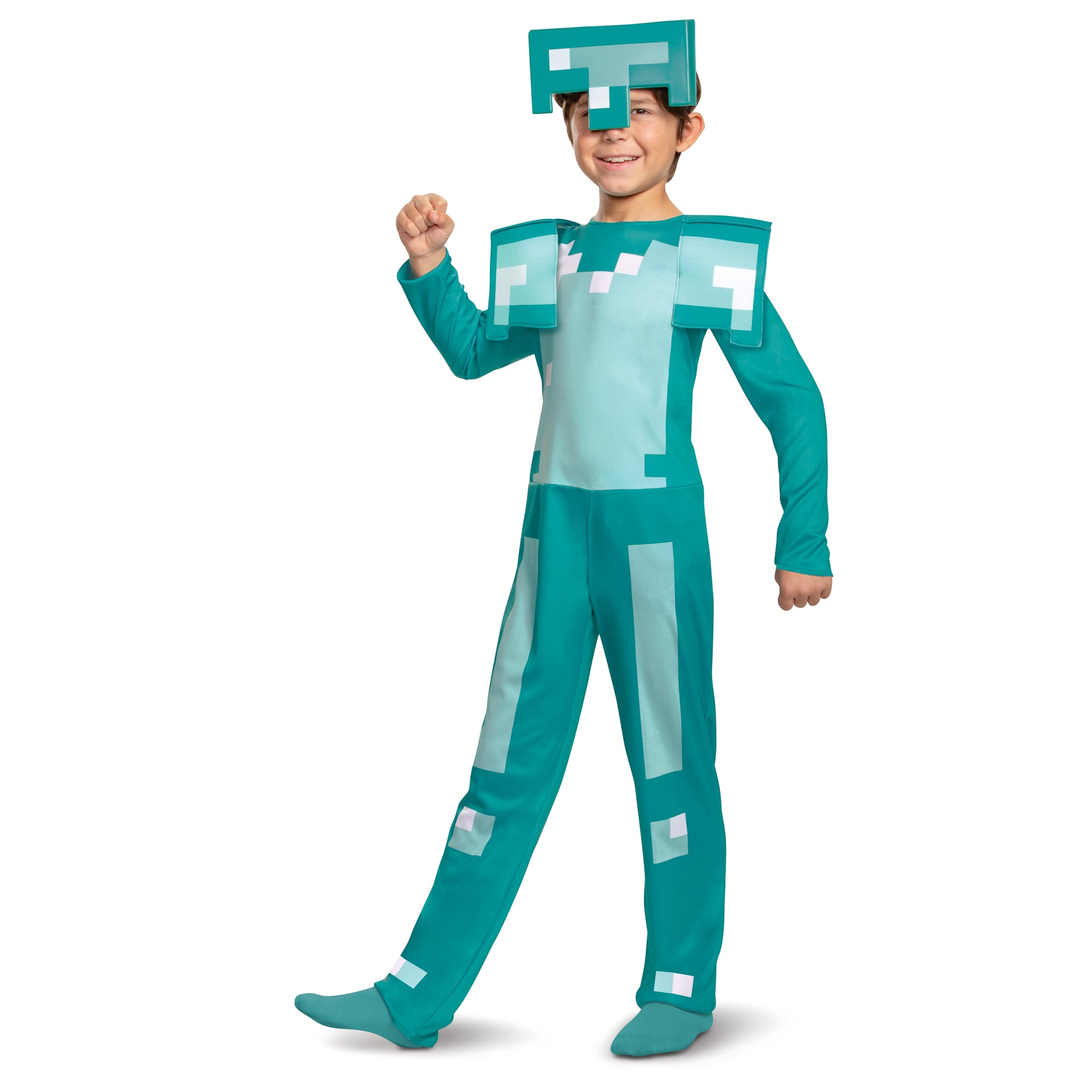 Disguise Minecraft Kids Armor Classic Costume Size 7/8, Blue