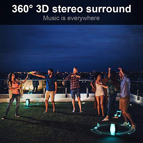 Onforu Outdoor Bluetooth Speakers Waterproof, True Wireless Stereo Lantern Speaker with RGB LED Lights, 2 Pack 50W Led Flame Speaker, Dual Pairing, 20H Playtime, Enhanced Bass for Patio Garden Decor