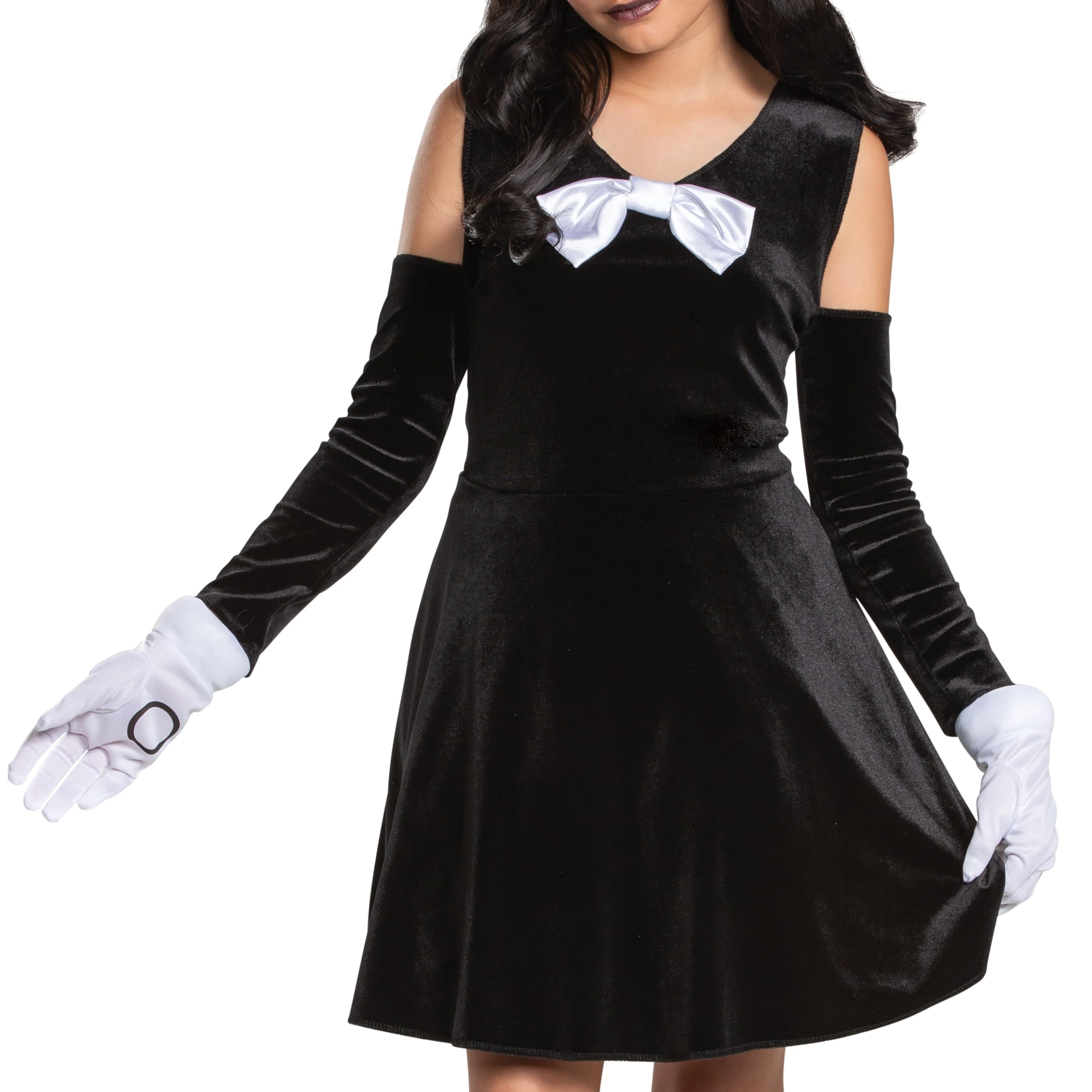 Disguise Alice Bendy and The Ink Machine Girls' Costume Black M (7-8)