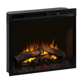 Dimplex 28 Inch Built-in Electric Fireplace - Multi-Fire XHD Firebox with Logs and Realistic Multi-Color Flames | Model: XHD28L