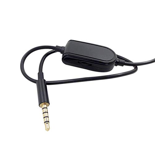 A40 Cord Replacement A10 Audio Cable Inline Mute Volume Control Lead Compatible with Astro A10 A40 A30 A50 Gaming Headset Xbox One PlayStation 4 PS4 MixAmp PC Smartphone with 3.5mm Jack (Black)