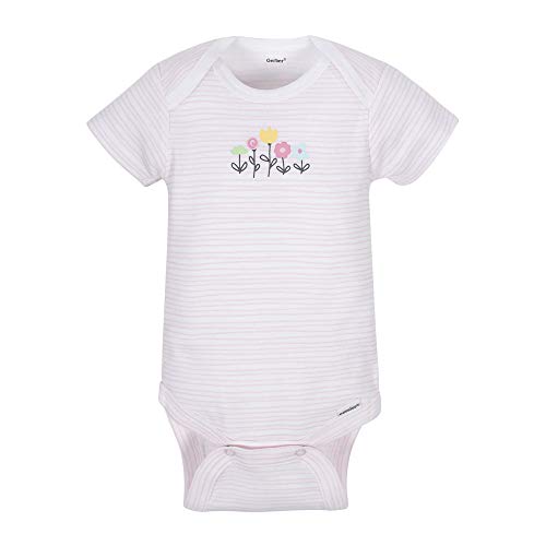 Onesies Brand Baby Girl's 8-Pack Short Sleeve Mix & Match Bodysuits, Cuddly Cats & Flowers, 3-6 Months
