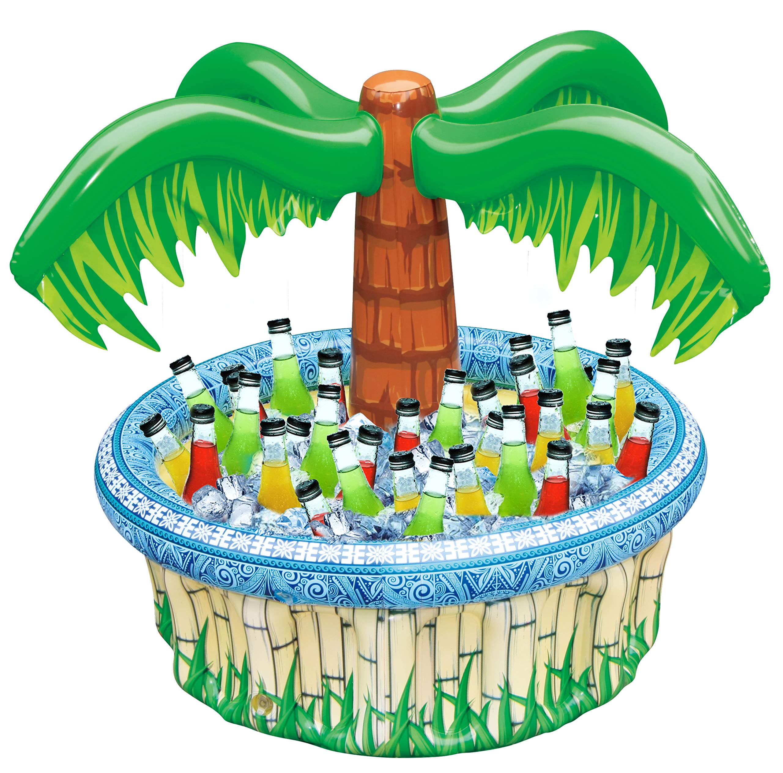 JOYIN 28โ Inflatable Palm Tree Cooler, Luau Hawaiian Tropical Beach Themed Party Decorations, Blow Up Palm Trees Cooler Outdoor Party Supplies, Kids Adults Birthday Party Dรฉcor