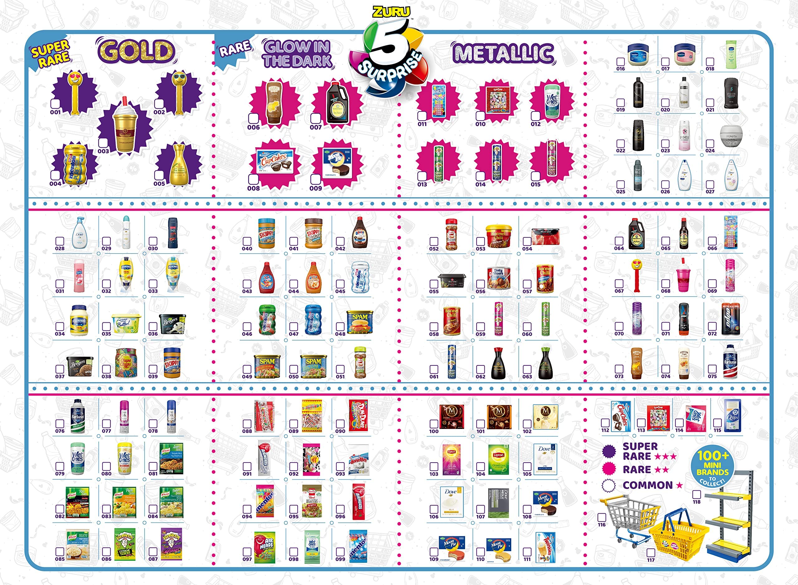 5 Surprise Mini Brands (2 Pack) Series 1 by ZURU Amazon Exclusive Mystery Real Miniature Collectible Toy Capsule (PVC Tube Packaging), Gold