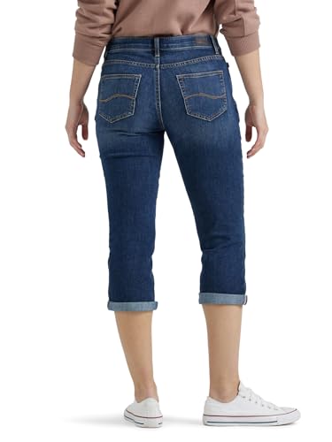 Lee womens Flex Motion Regular Fit 5 Pocket Capri Jeans, Bewitched, 18 US