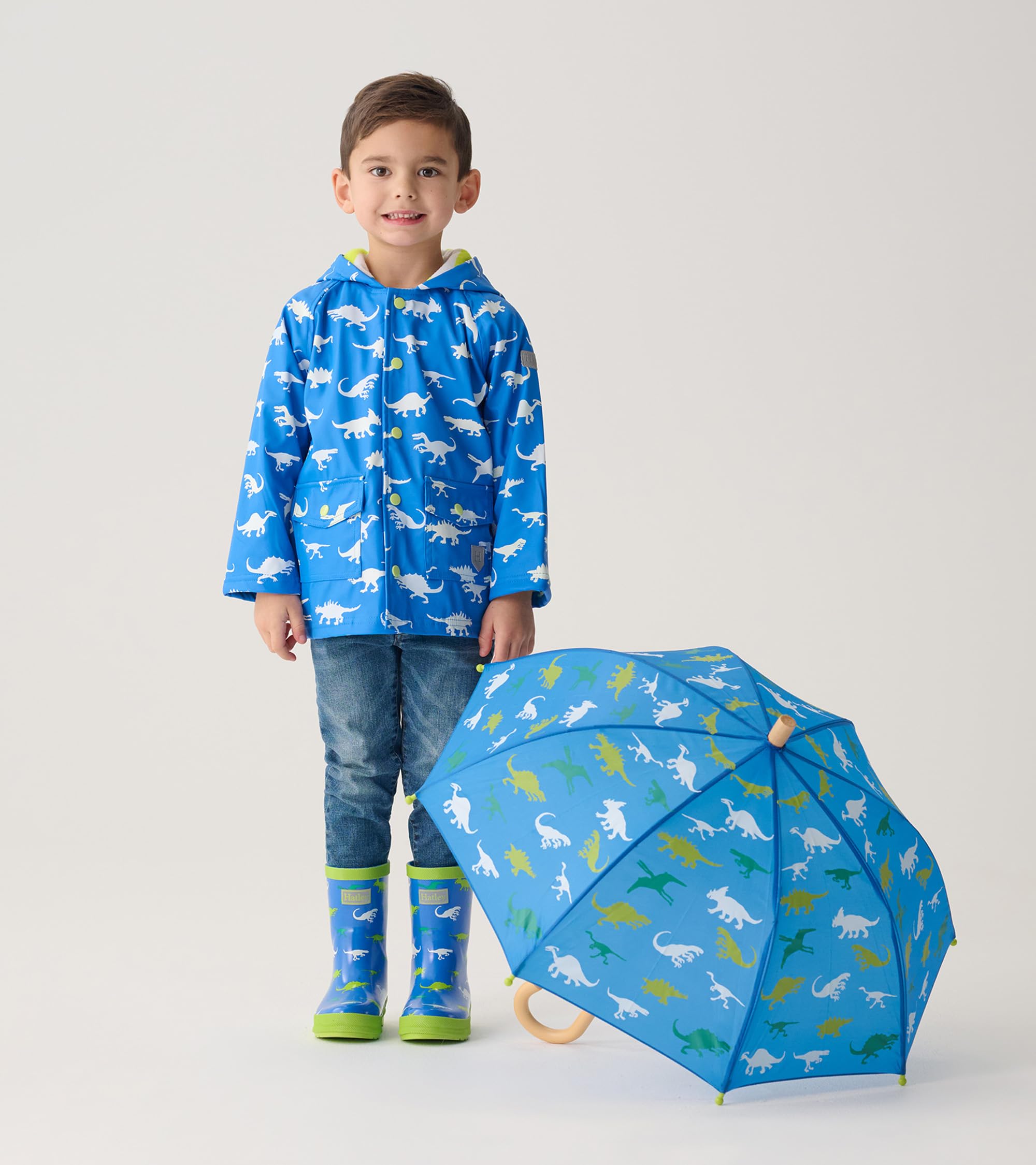 Hatley Kids Printed Umbrellas, Dinosaur Menagerie, One Size