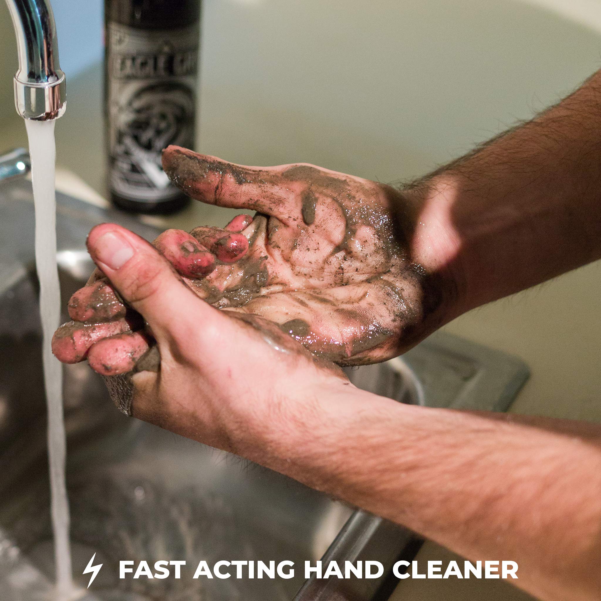 Eagle Grit Heavy Duty Industrial Hand Cleaner for Auto Mechanics - Clean Grease, Dirt, Oil, Paint and More - Eco-Friendly Moisturizing Silica Formula - (16 Oz Bottle) - 3 Pack - Perfect Mechanic Soap