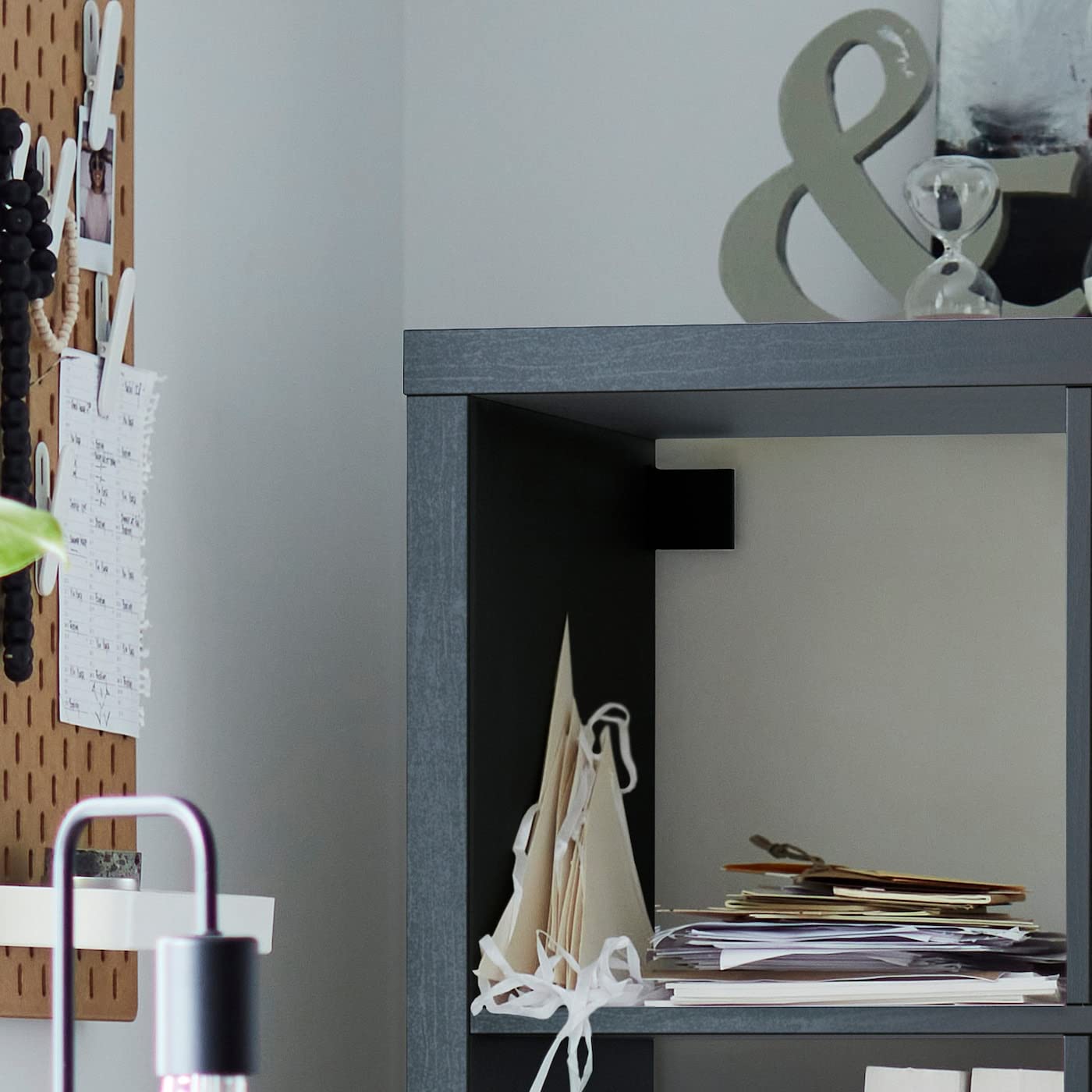 IKEA Kallax Shelf Unit with Doors Black Brown 792.782.69 Size 30 3/8x30 3/8 "