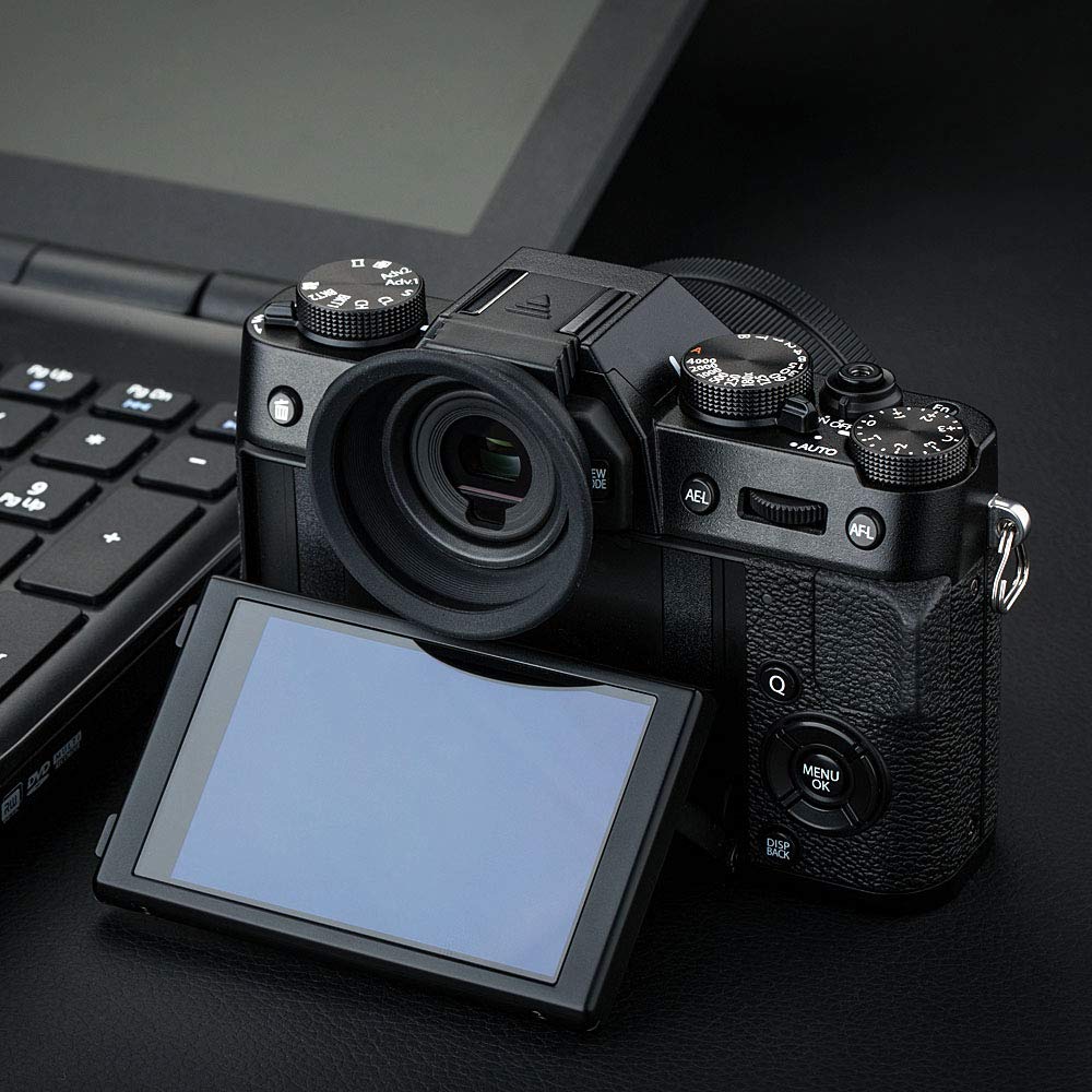 Soft Silicon Camera Viewfinder Eyecup Eyepiece Eyeshade for Fujifilm Fuji X-T30II X-T30 II X-T20 X-T10 Eye Cup Protector Cushion (Hot Shoe Mount Installation)