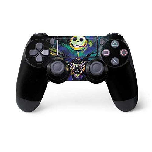 Skinit Decal Gaming Skin Compatible with PS4 Controller - Officially Licensed Disney The Nightmare Before Christmas Jack Skellington Art Design