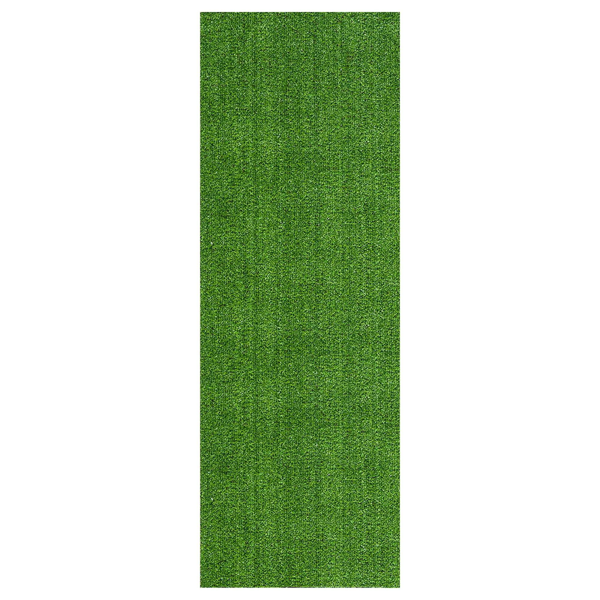 Ottomanson Artificial Grass Turf 22" x 30" Indoor Outdoor Faux Grass Rug with Drainage Holes, Customizable with Extra Long Size Options, Perfect for Patio Lawn Balcony Weddings Photoshoot Backdrop