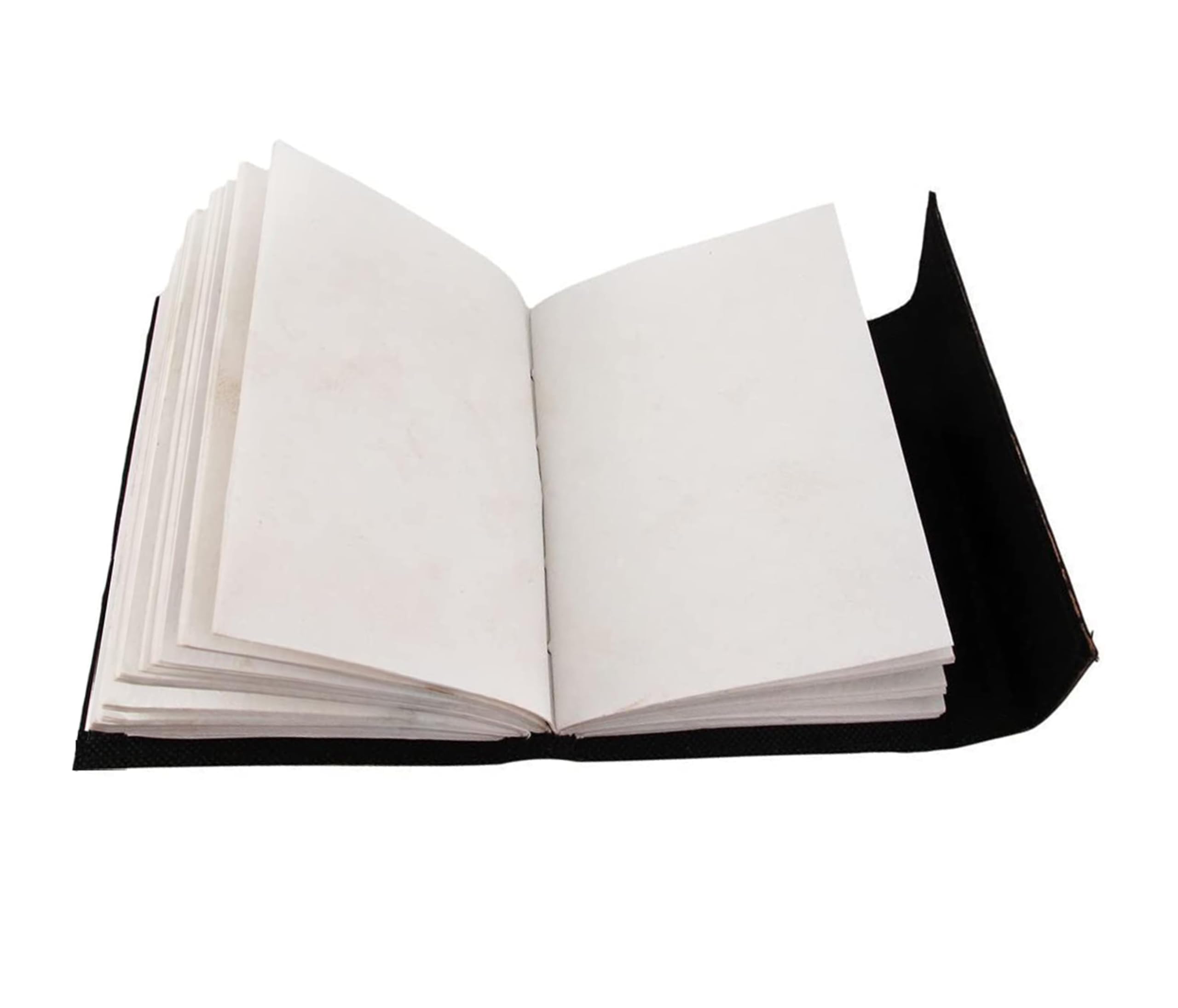 8" Leather Journal with string closure & stone Writing Pad Blank Notebook Handmade Notepad For Men & Women Unlined Paper Art Sketchbook Travel Diary To Write Book Of Shadows Refillable Grimoire Large