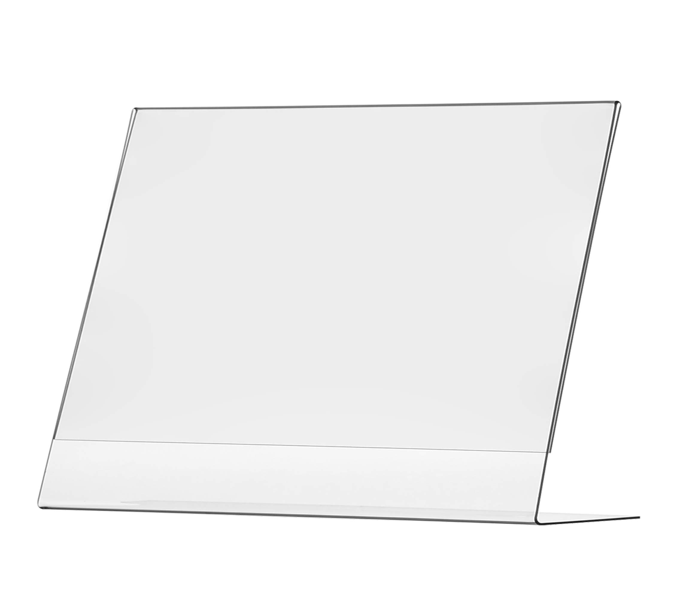 Marketing Holders 5 Pack Large Store Sign Holder 14" x 11" Horizontal Frame Advertisement Flyer Notice Display Counter Side Load Slant Back