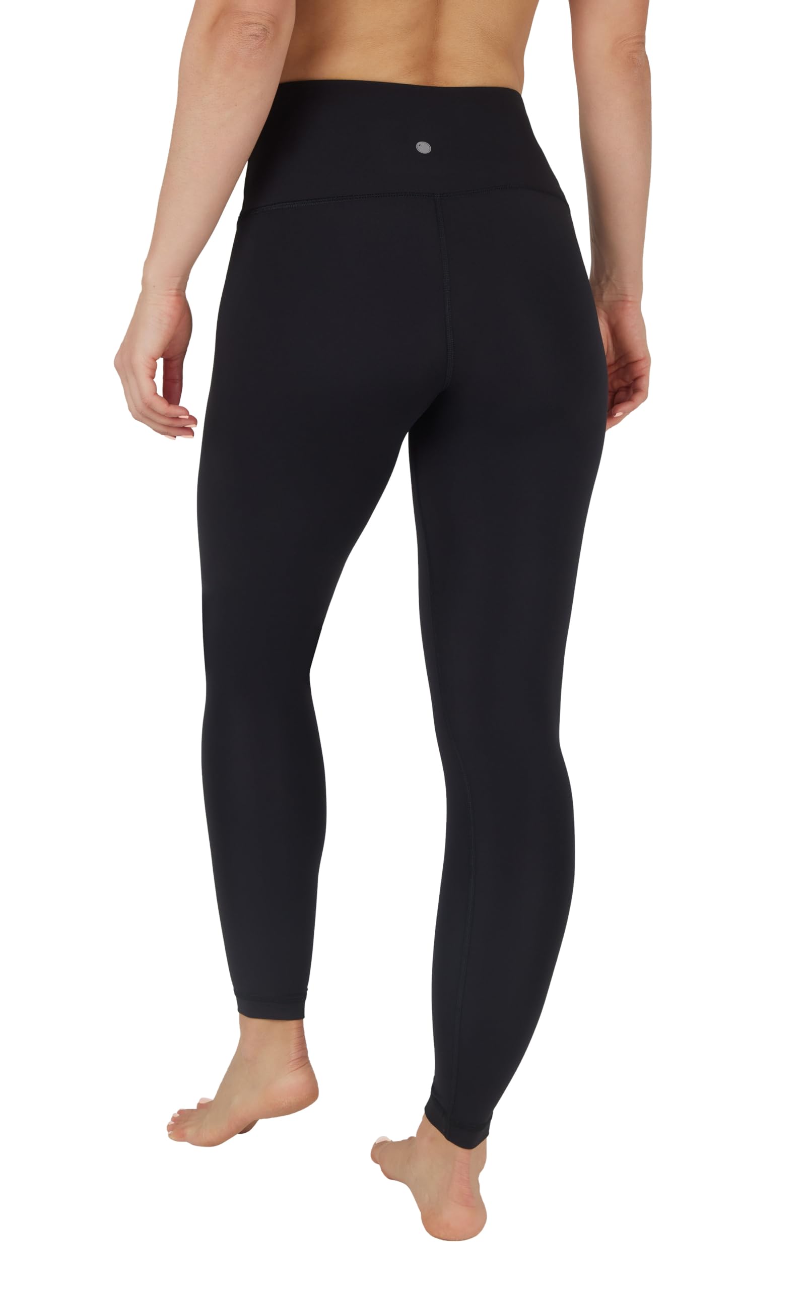 Yogalicious High Waist Ultra Soft Lightweight Leggings - High Rise Yoga Pants - Black Nude Tech 28" - Large
