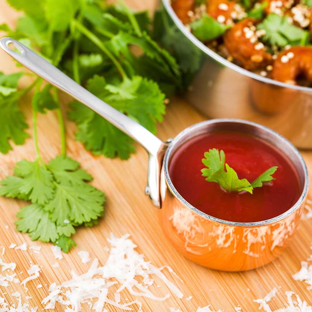 Restaurantware 2 Ounce Mini Sauce Pan 1 Copper Sauce Pan - Ergonomic Handle Oven-Ready Stainless Steel 2-Ounce Sauce Pan No-Corrosion For Sauces Dips Or Mini Dishes