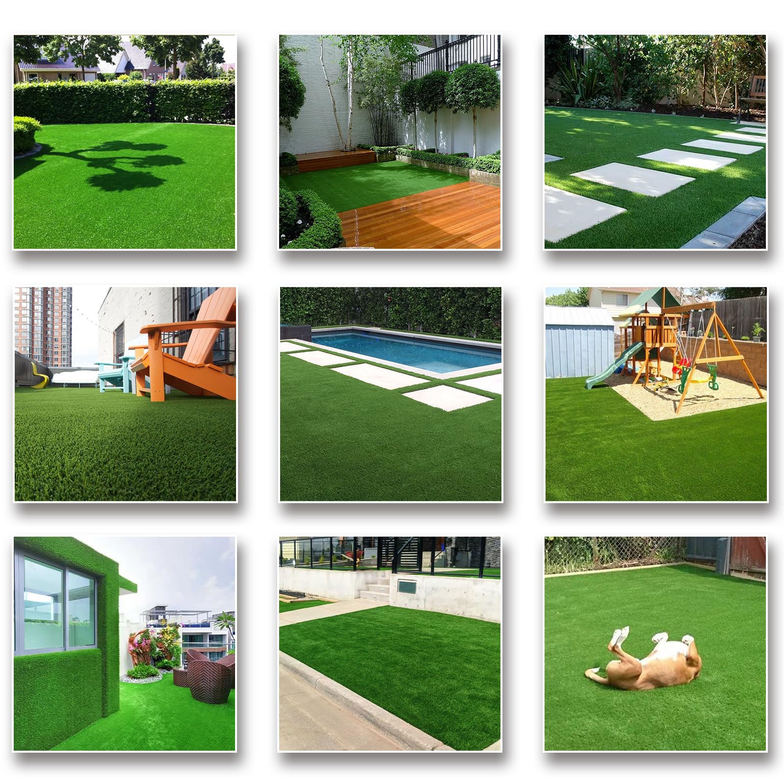 SunVilla Artificial Grass Rug Indoor Outdoor, 13ft x 25ft (325 Square FT) Realistic Thick Synthetic Fake Grass Mat for Dogs, Garden Lawn Landscape Patio Grass