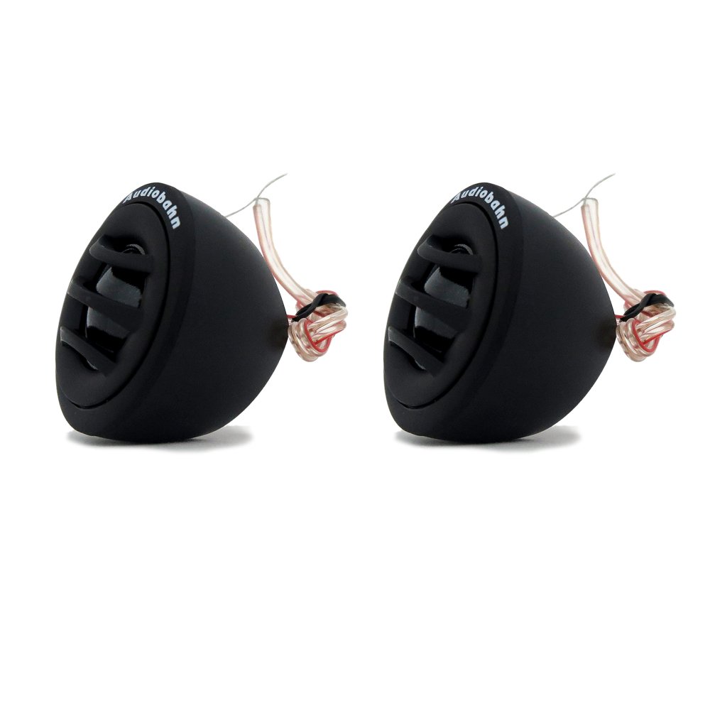 Audiobahn Domo tweeter with 3-way crossover enhances music, voice and treble.