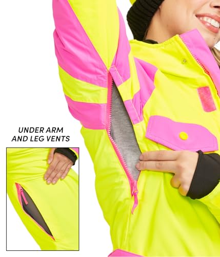 Tipsy Elves Bright Women's Ski Suit Neon Powder Blaster from Size Large
