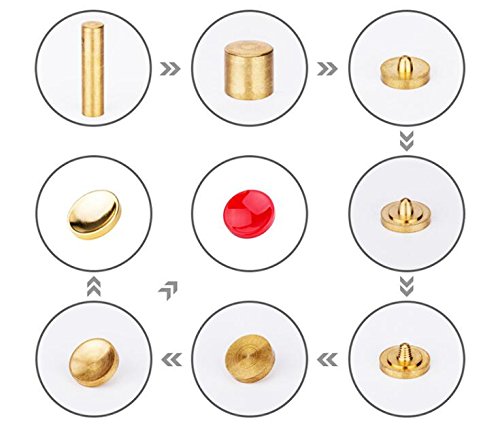 ChromLives Camera Button Shutter Release Button Brass Compatible with Fuji Fujifilm11mm Concave 10mm Convex Surface (Combo 2Pack)