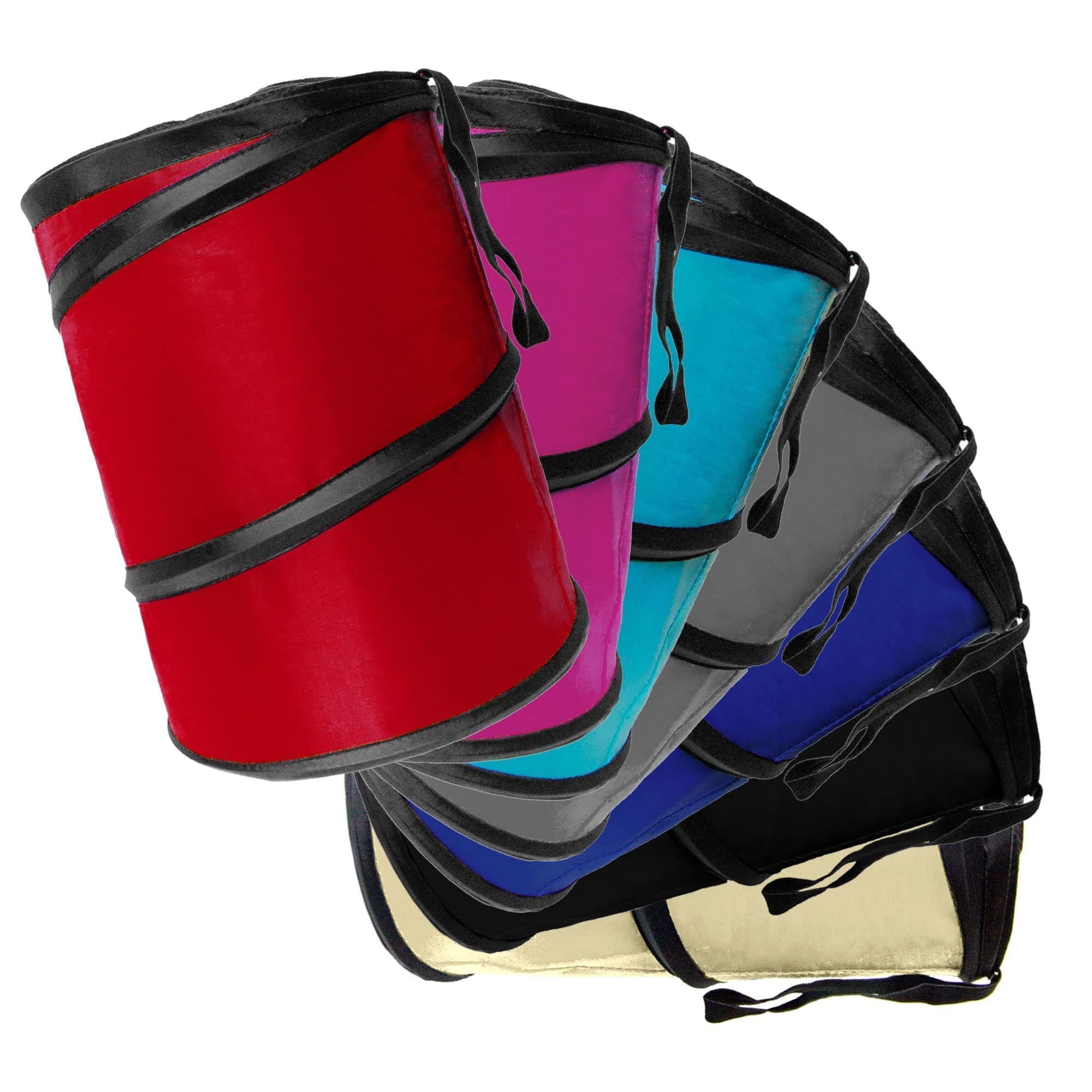 FH Group Automotive Waterproof Portable Collapsible Large Trash Can Garbage Container fits Most Cars,Polyethylene,SUVs, and Trucks Black