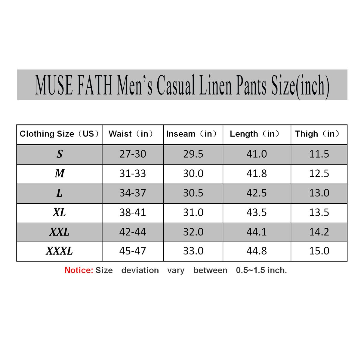 MUSE FATH Men’s Linen Elastic Waist Pants-Lightweight Summer Trousers-Khaki-S