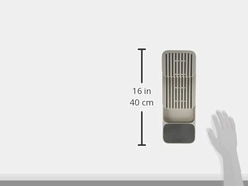 Joseph Joseph 85120 DrawerStore Kitchen Drawer Organizer Tray for Knives Knife Block, Gray