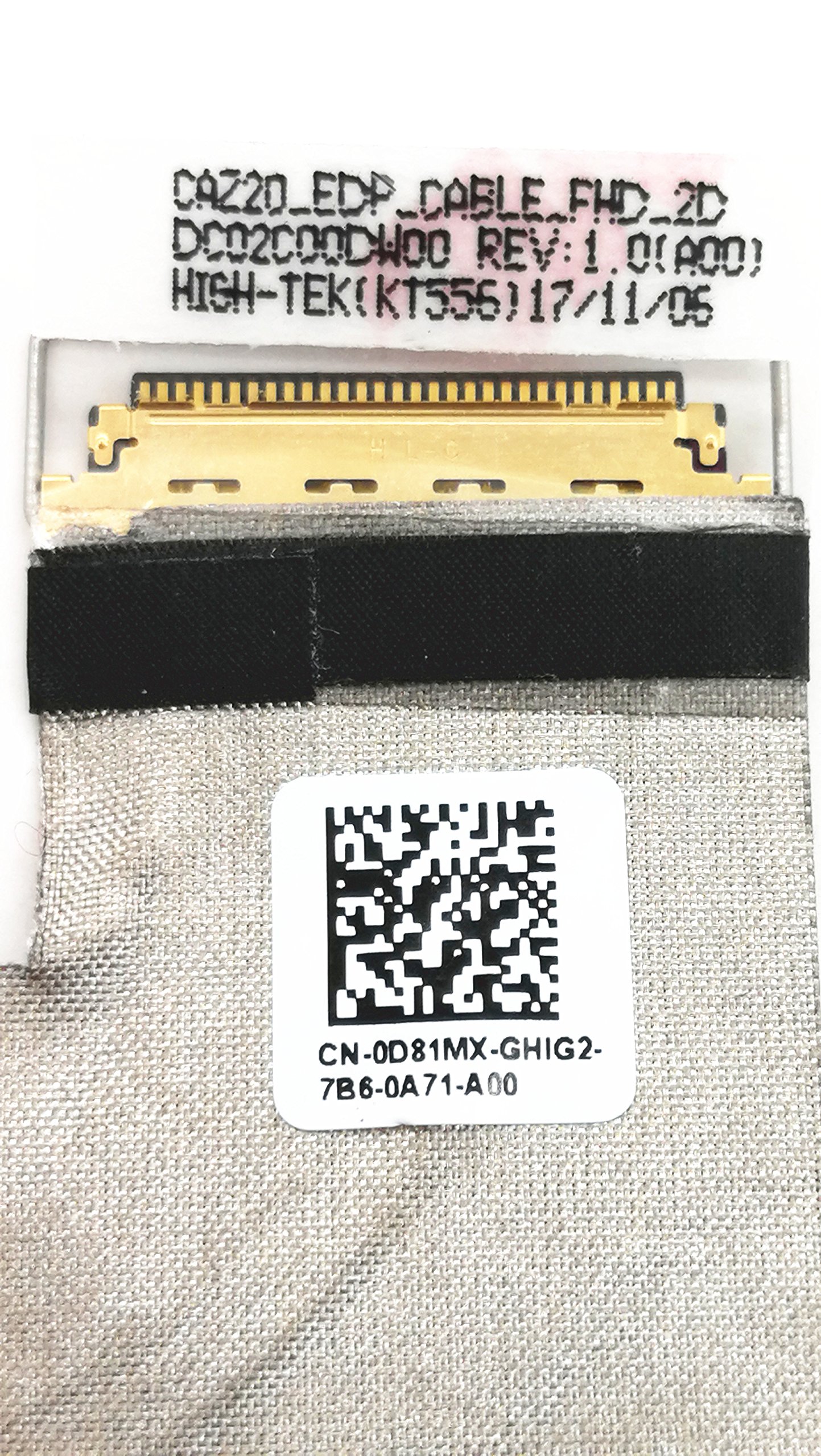 SOUTHERNINTL New Replacement for Dell Latitude 7480 E7480 LCD Cable D81MX 0D81MX DC02C00DW00