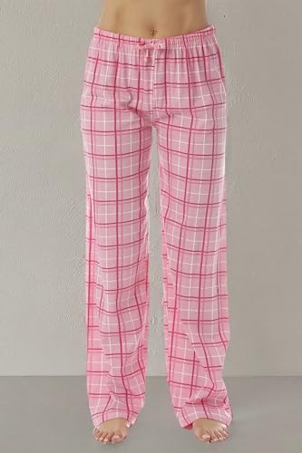 Just Love Women Plaid Pajama Pants Sleepwear 6324-PNK-10281-XL