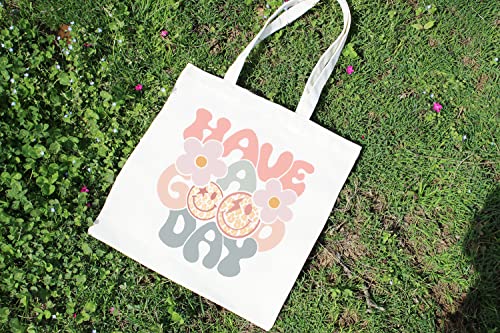 Kimoli Canvas Tote Bag with Inner Pocket Aesthetic Reusable Grocery Shopping Bags School Shoulder Bag Book Tote Gifts
