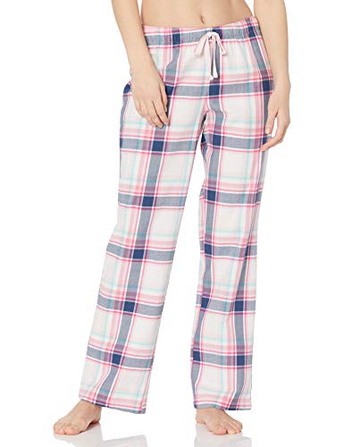 Amazon Essentials Women's Flannel Pajama Sleep Pant, Pink White Large Plaid, Medium