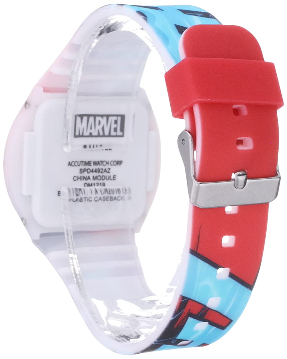Accutime Marvel Spider-Man Kids' SPD4492 Digital Display Quartz Red Watch