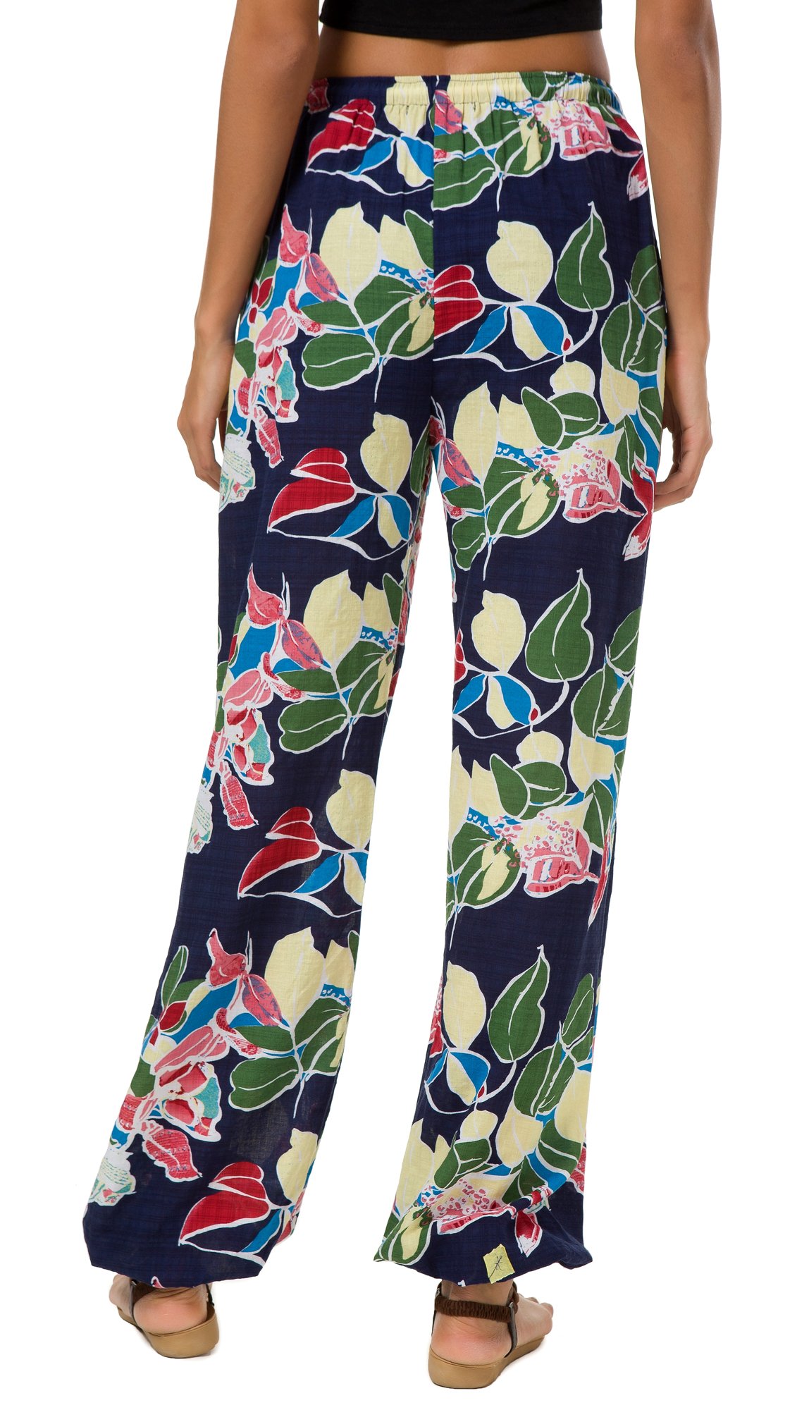 Urban CoCo Women's Floral Print Boho Pants Harem Pants Jogger Pants (# 12, XL)