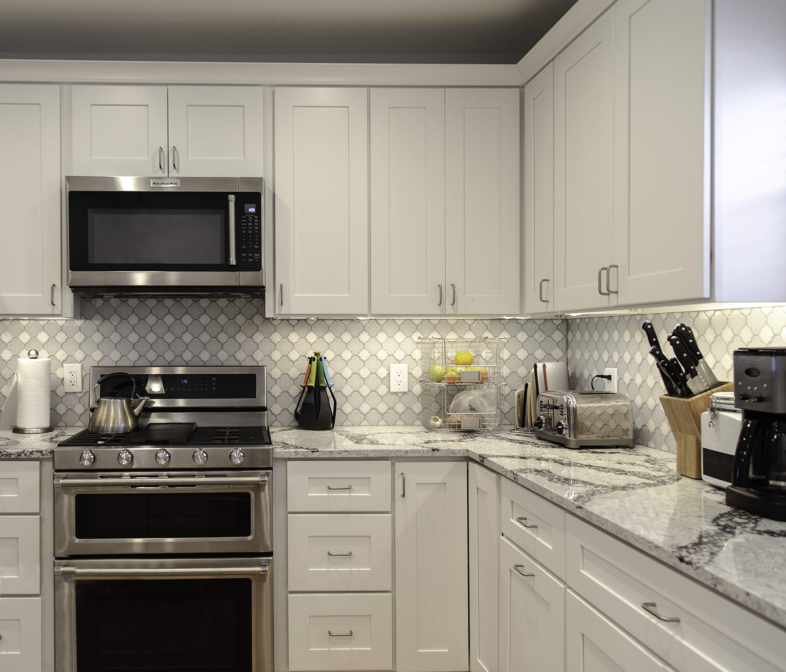 Brookings Shaker Unassembled Wall Kitchen Cabinet W2436, 24 W x 12 D x 36 H, Painted White with Sherwin Williams®, Solid Wood – Design House, 543132