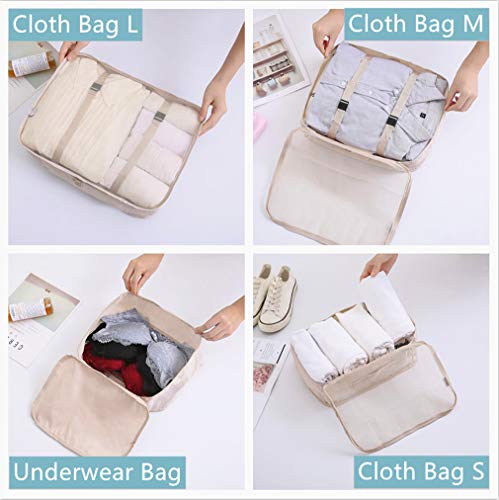 OEE Luggage Packing Organizers Packing Cubes Set for Travel …, Beige