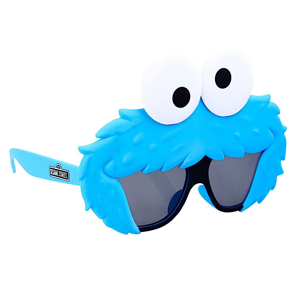Sun-Staches Cookie Monster Official Lil’ Characters Sesame Street Sunglasses Costume Accessory, UV400 Protection, Sweet Blue Mask, One Size Fits Most Kids