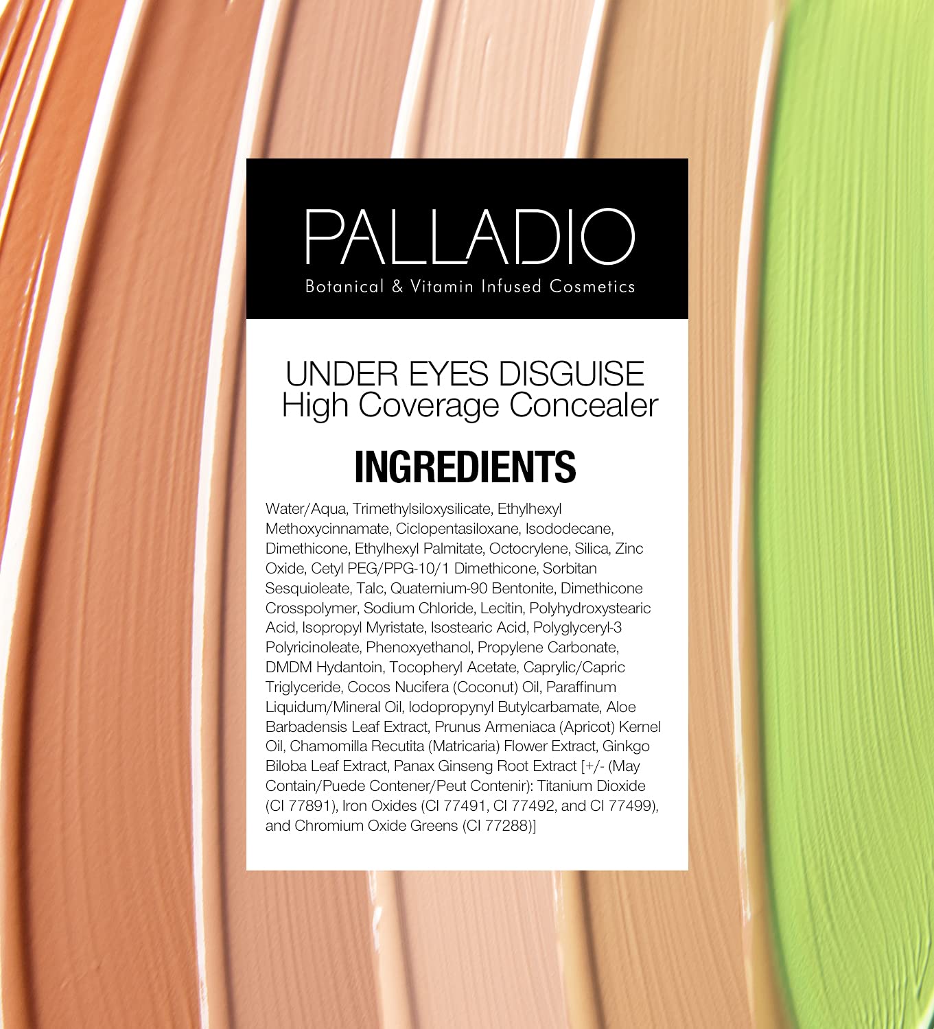 Palladio Full Coverage Concealer, Under Eyes Disguise, Creamy Face and Eye Concealer, Evens Skin Tone, Conceals Blemishes, Dark Circles and Fine Lines, Use with Concealer Brush, Toffee