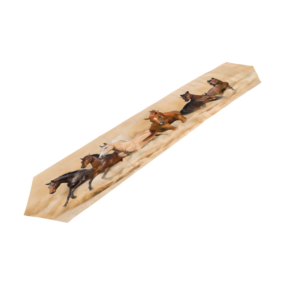 ALAZA Table Runner Home Decor, Stylish Horse Herd in Desert Sand Storm Table Cloth Runner Coffee Mat for Wedding Party Banquet Decoration 13 x 90 inches